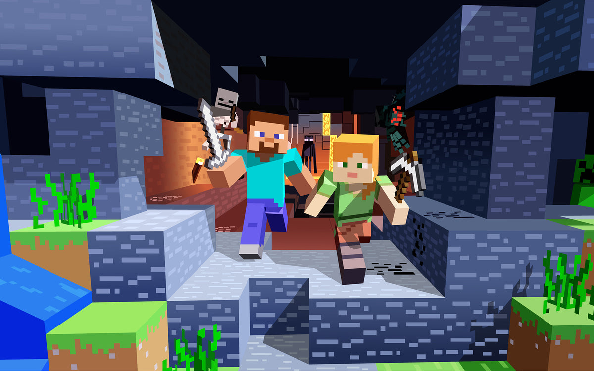 Minecraft - Naadloos kinderkamer fotobehang - Pepperwall Nederland