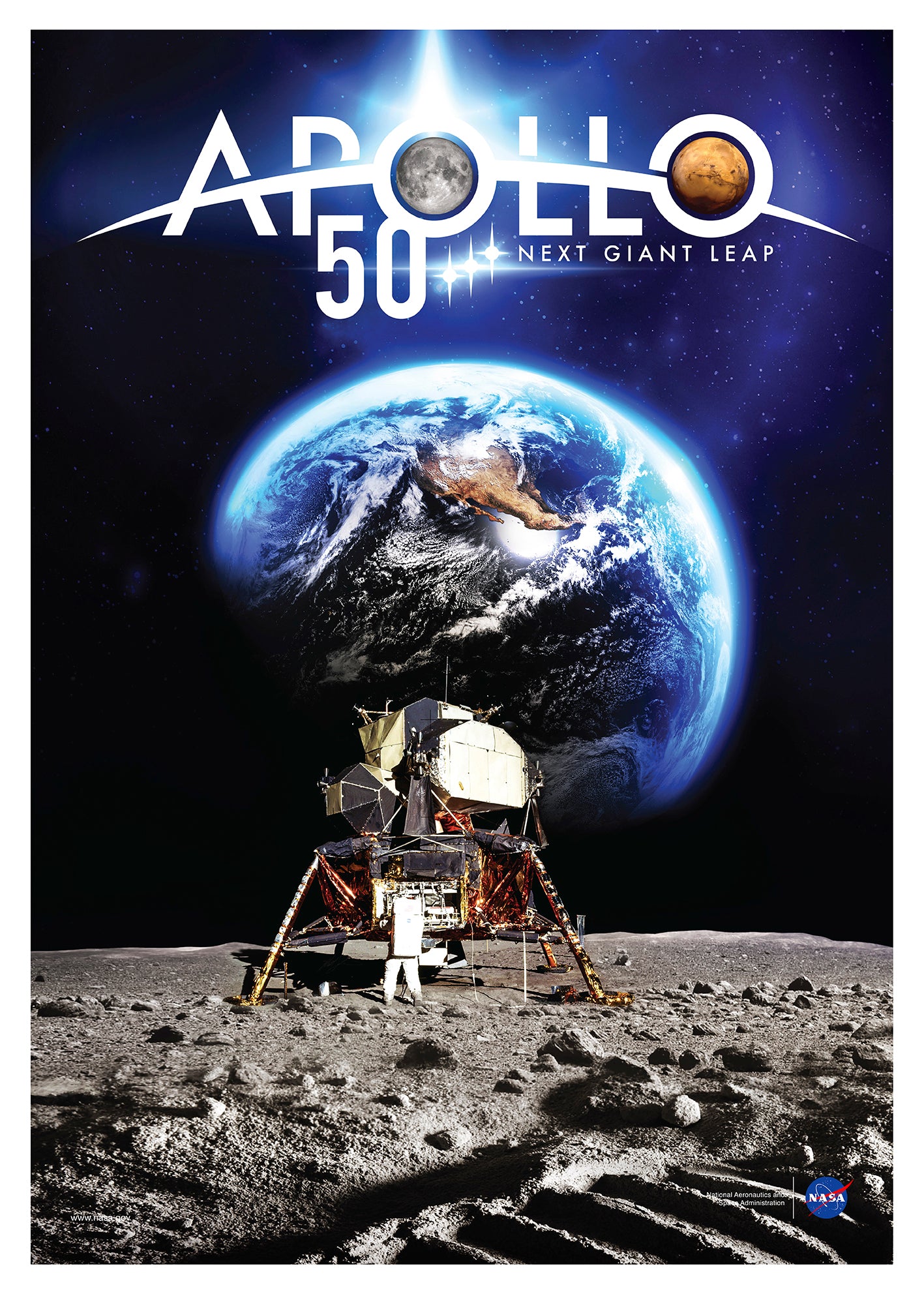 50 Years Of Apollo - The Next Giant Leap - Apollo Programma - Prints en ...
