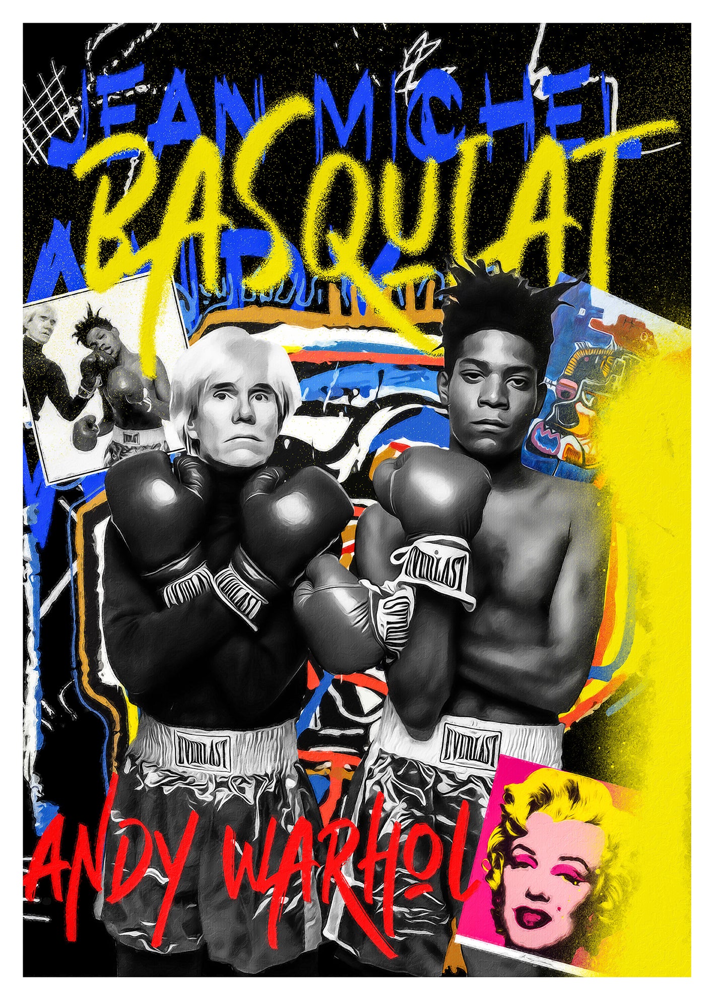 Basquiat x Warhol Paintings Collab - Basquiat - Prints en posters ...