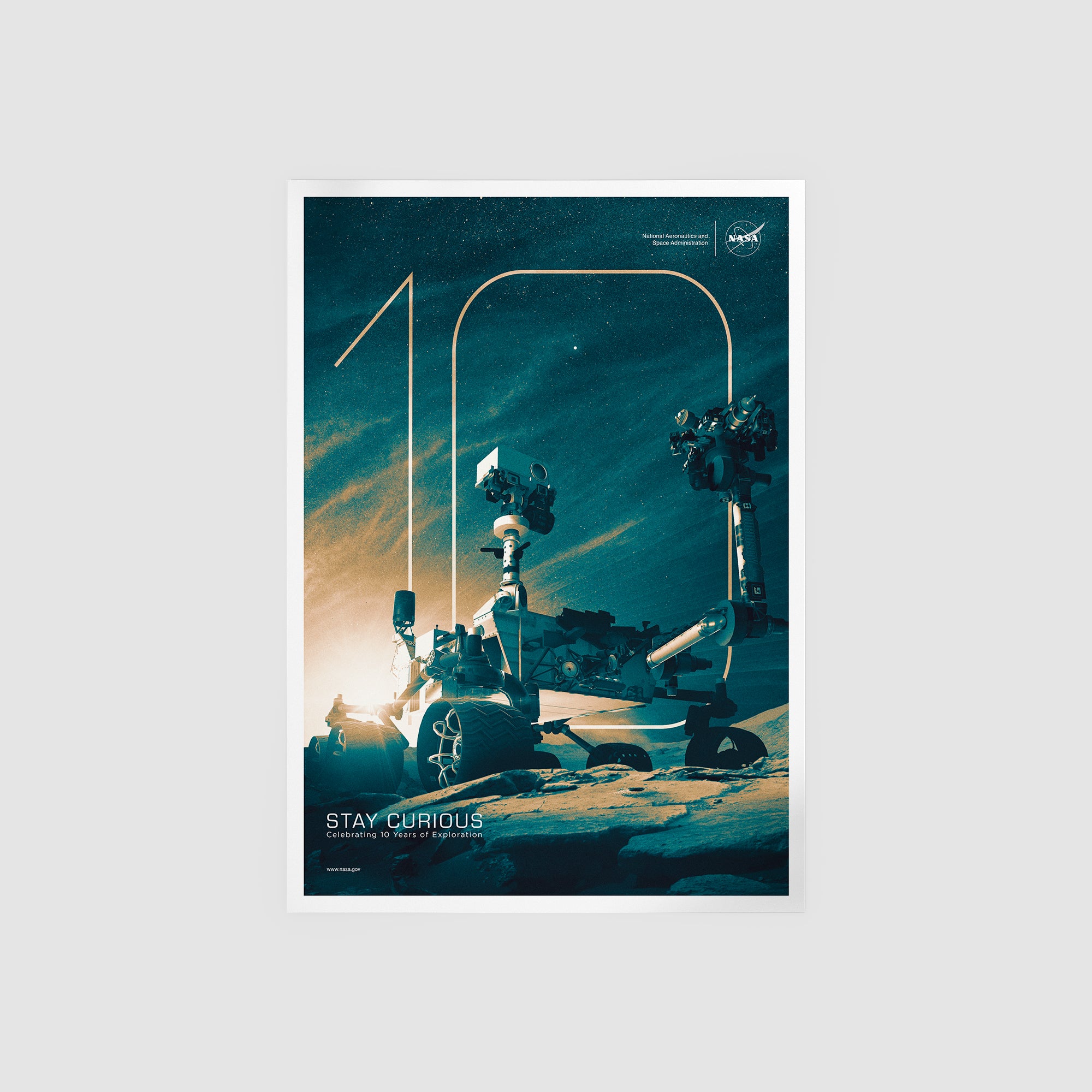 10 Years Of Exploration With Curiosity - Planet Mars - Prints en ...