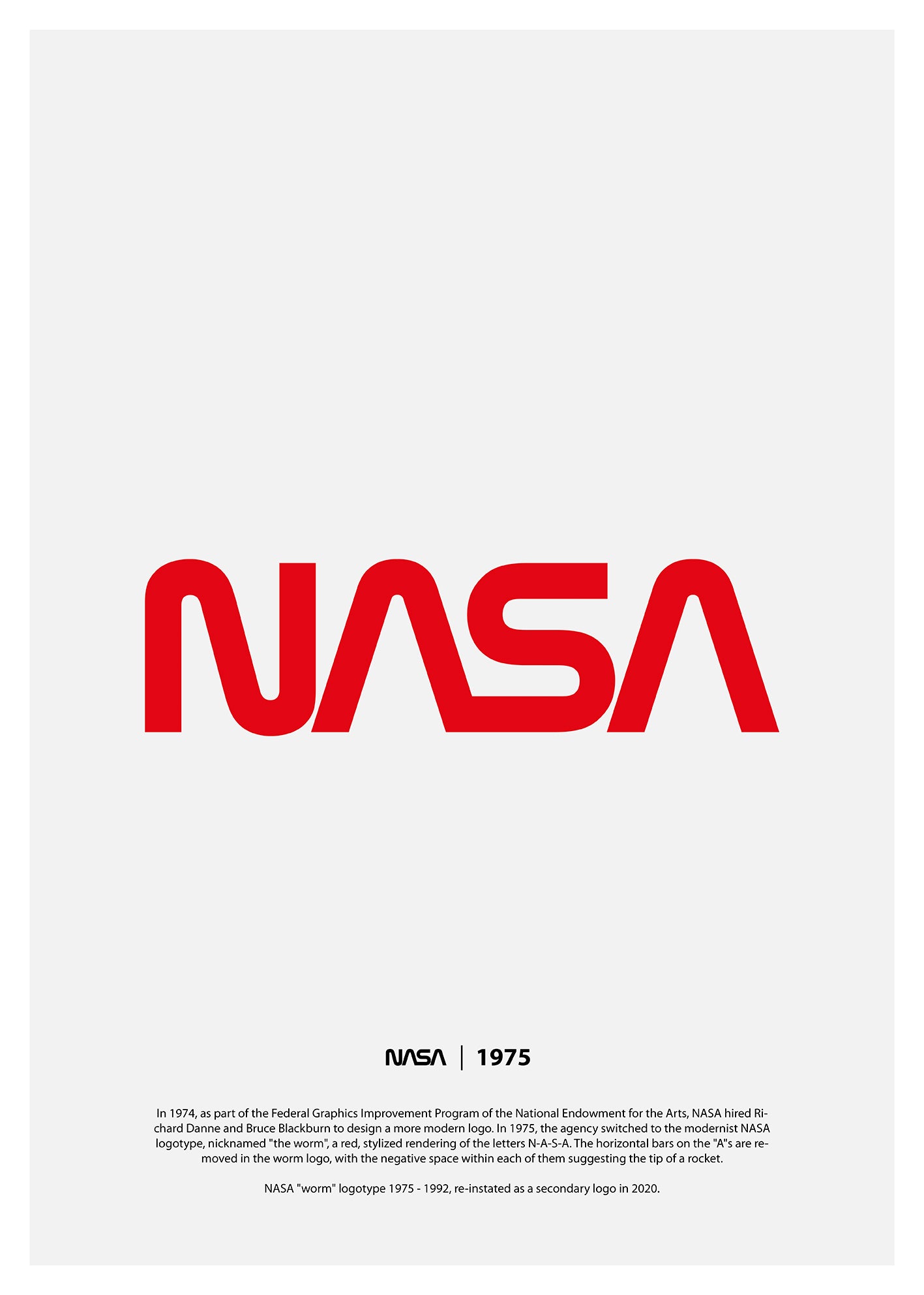 Nasa Worm Logo - NASA Originals - Prints en posters - Pepperwall Nederland