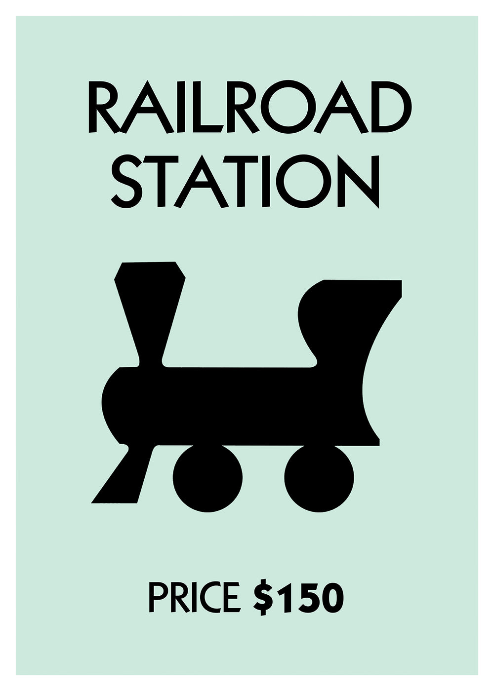 Railroad Station - Monopoly - Prints en posters - Pepperwall Nederland