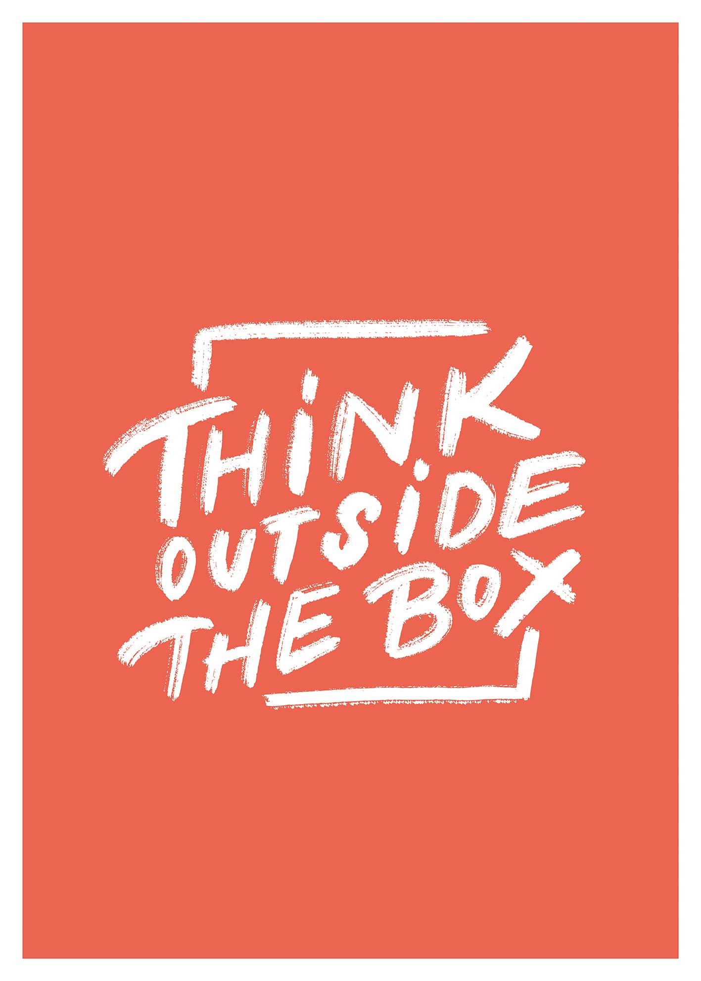 Think Outside The Box - Motivatie - Prints en posters - Pepperwall ...