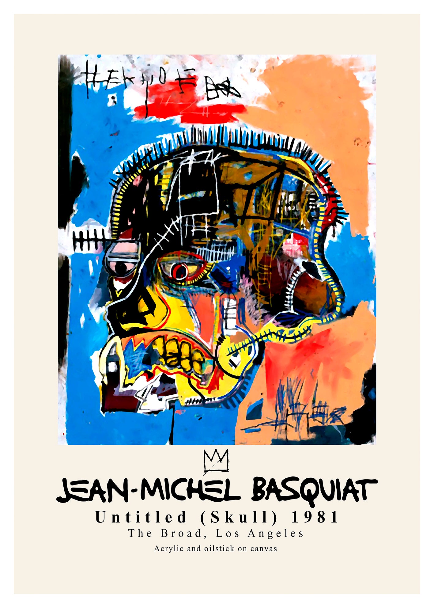 Untitled Skull 1981 - Basquiat - Prints en posters - Pepperwall Nederland