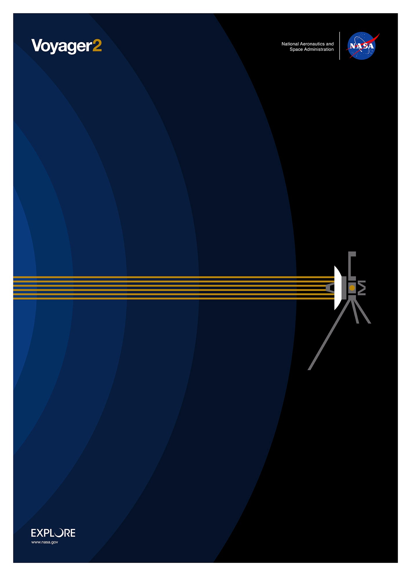 Voyager 2 - Blue Interstellar Space - Voyager I & II - Prints en ...