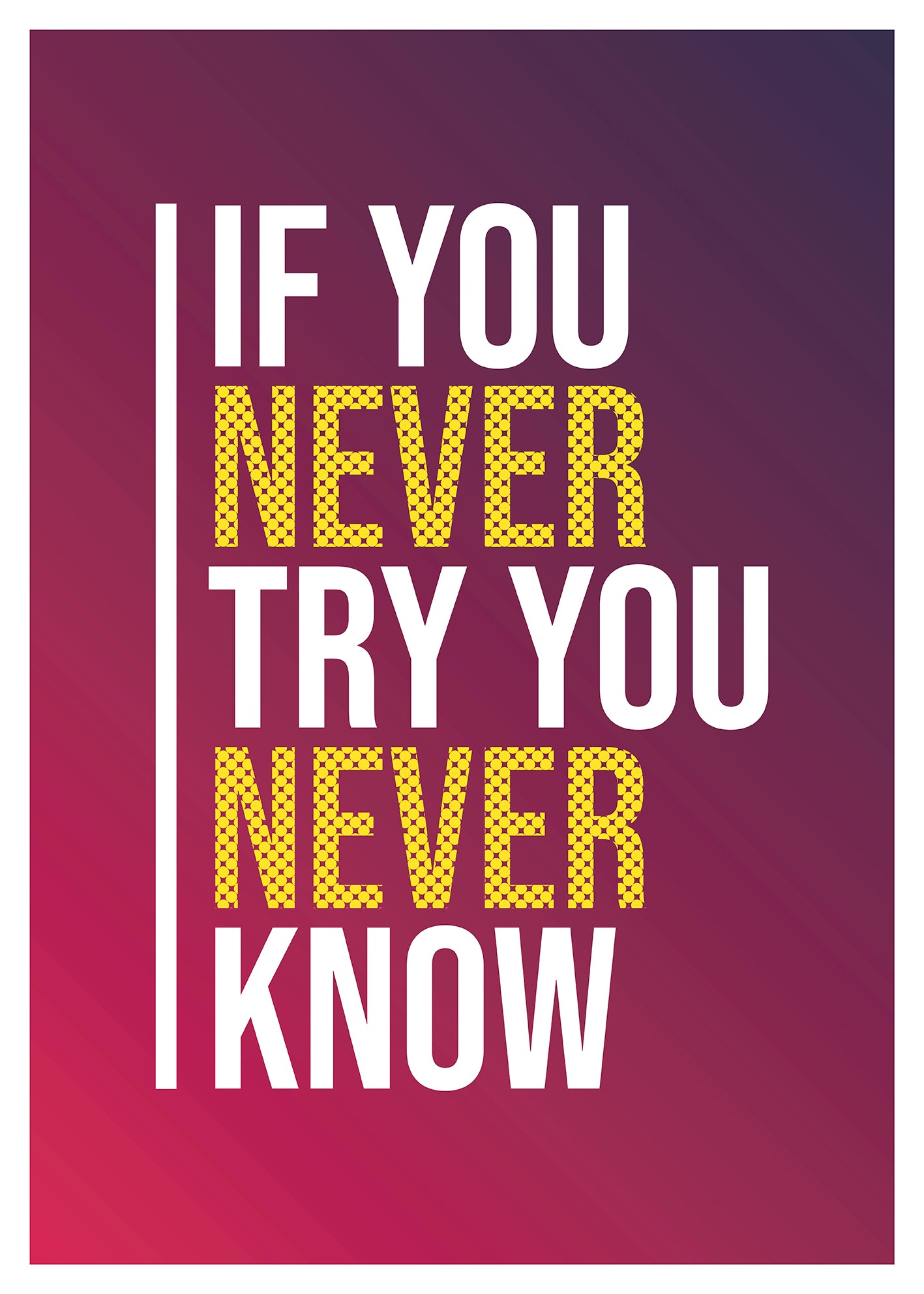 You Never Know - Motivatie - Prints en posters - Pepperwall Nederland